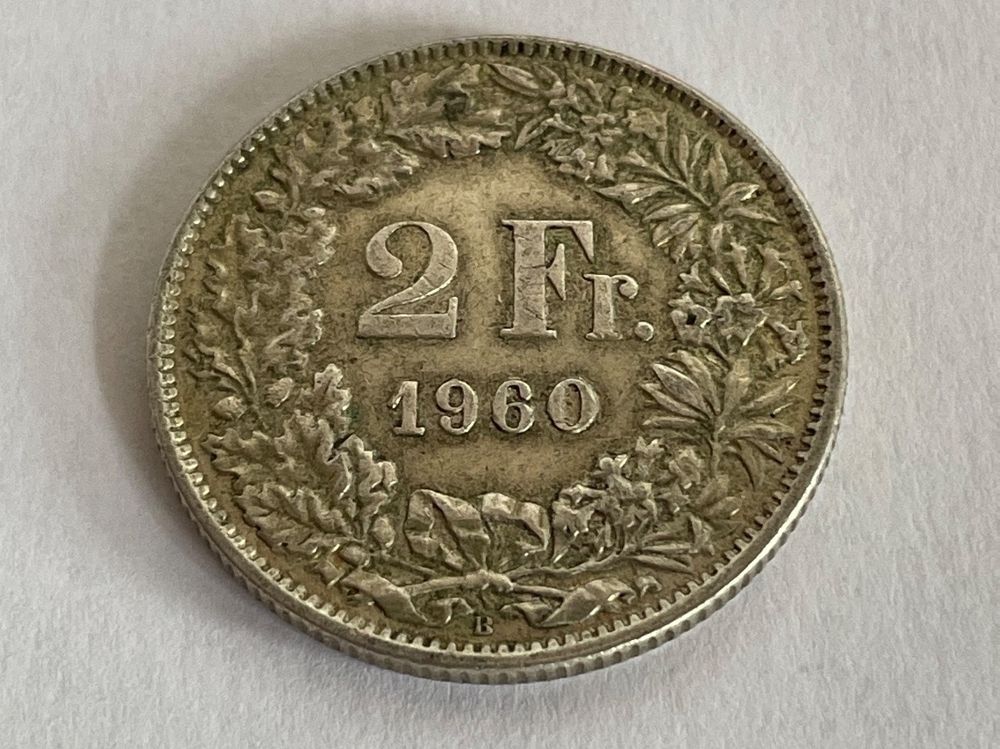 Superbe pièce 2Fr. HELVETIA 1960 en argent | Kaufen auf Ricardo