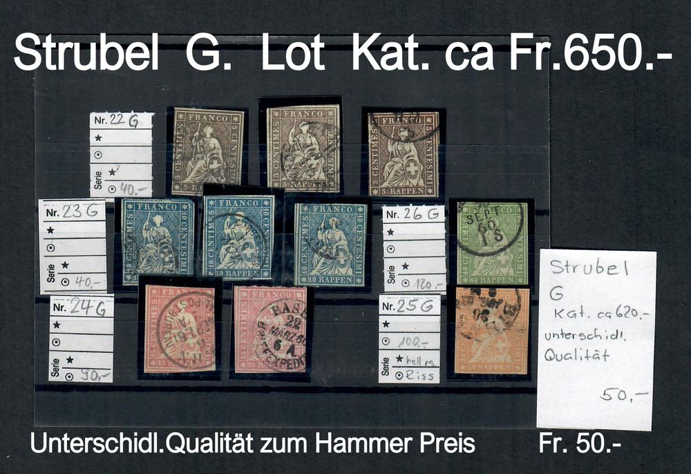 Strubel ab1854 Marken-Typ G Kat ca. 620.- | Kaufen auf Ricardo