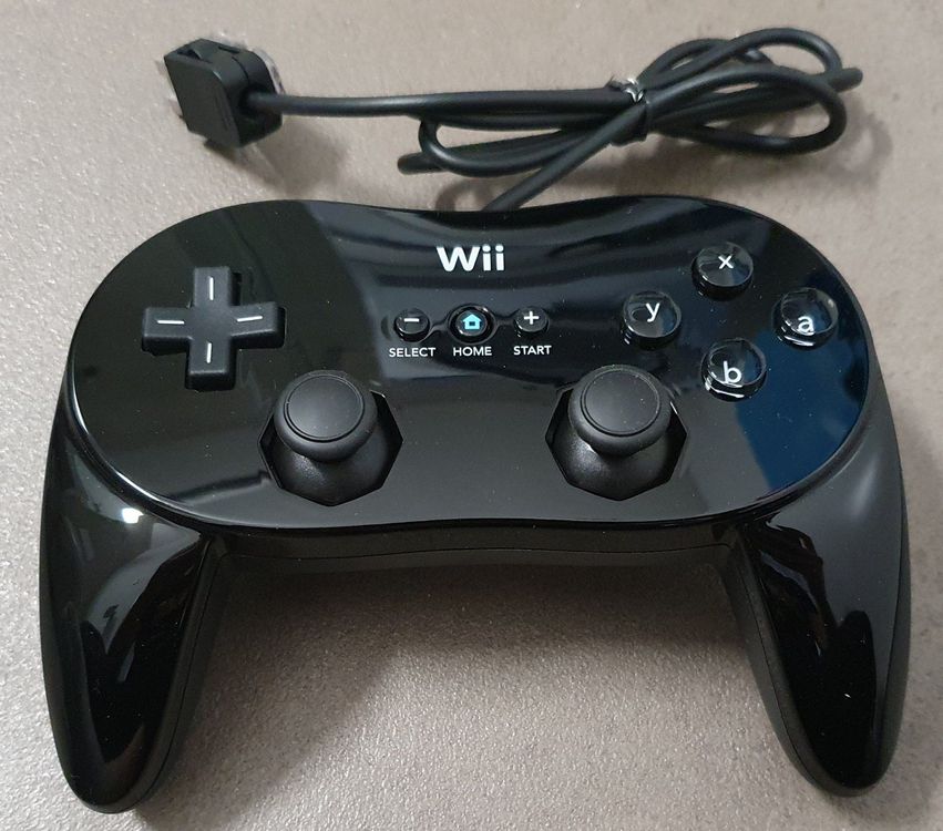 Original Nintendo Wii Pro Controller Classic Black (Neu (gemäss ...