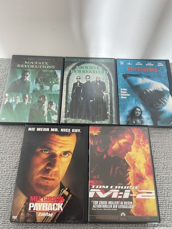 5 DVDs: Matrix, Deep Blue Sea, Payback, MI2 uvm. (Gebraucht) in ...