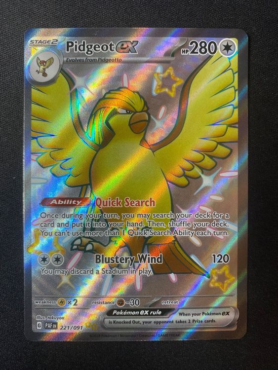 Shiny Pidgeot ex 221 - Tauboss ex - Paldean Fates - EN (Neu (gemäss ...