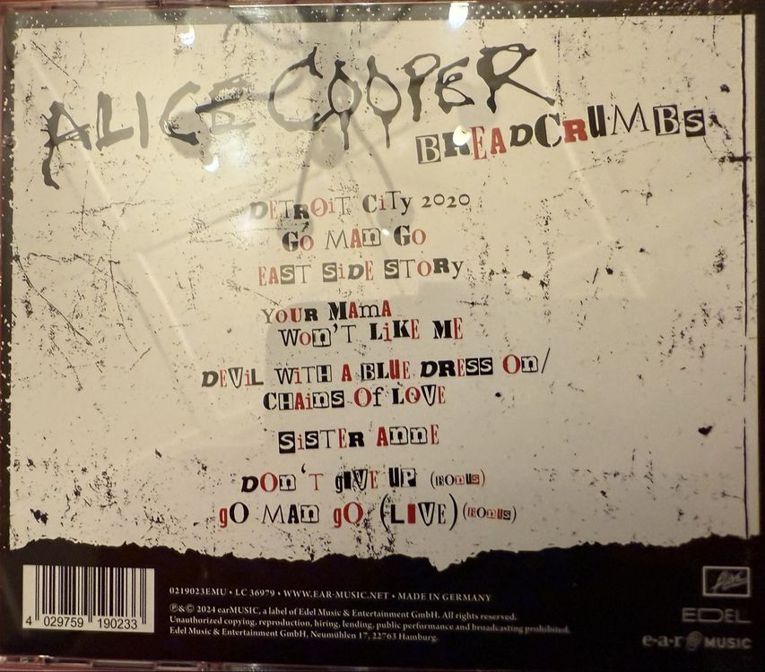 Alice Cooper - BreadCrumbs 2024 (Gebraucht) in hunzenschwil für CHF 8 ...