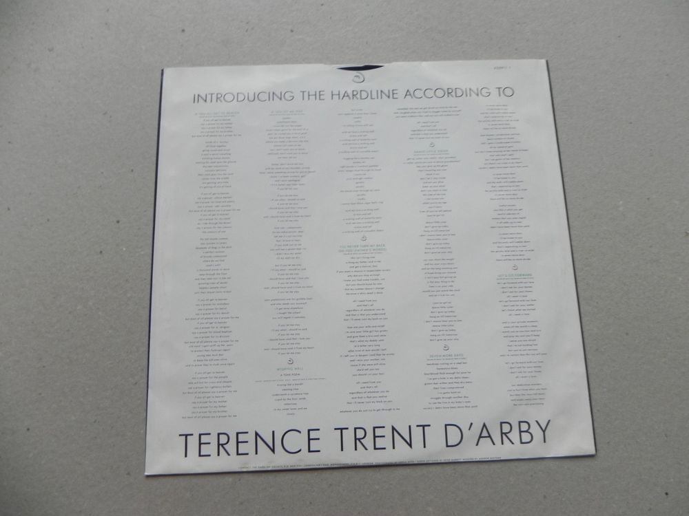 LP USA R & B Sänger Terence Trent D`Arby 1987 Debut Album (Gebraucht ...