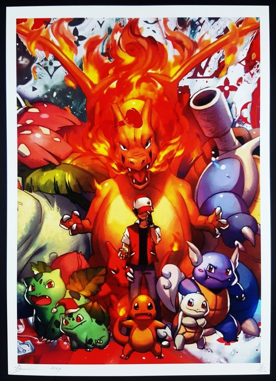 Death NYC Ltd Graffiti Pop Art Druck " Vuitton Pokémons Gang (Neu ...