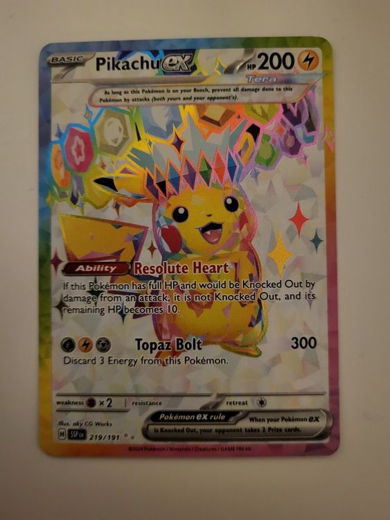 Pikachu EX 219/191 - Surging Spark (Neu (gemäss Beschreibung)) in für ...
