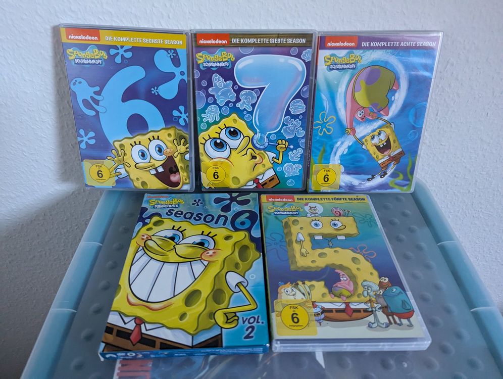 SpongeBob Season 5 6 7 8 DVD Boxset Staffel Kinder DE (Gebraucht) in ...