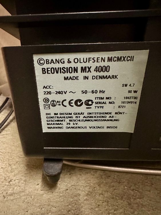 BANG & OLUFSEN BEOVISION 4000 MX inkl. Fernbedienung (Gebraucht) in ...