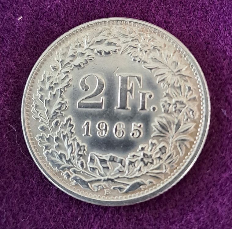 Silbermünze 2 Franken 1965 | Kaufen auf Ricardo