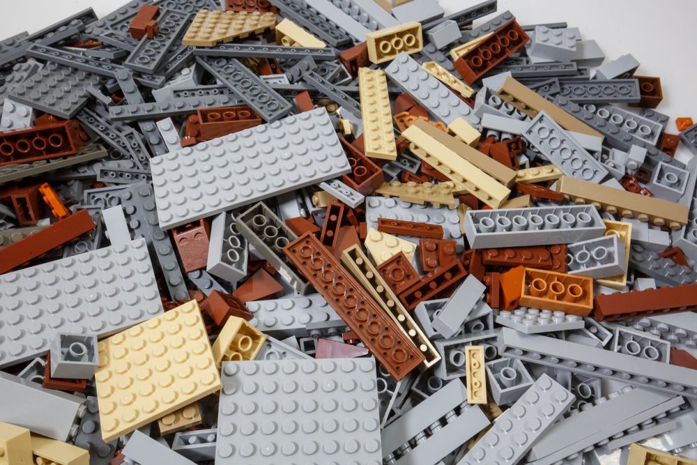 1.5 kg - LEGO Basic Steine und Platten in grau und braun (Gebraucht) in ...