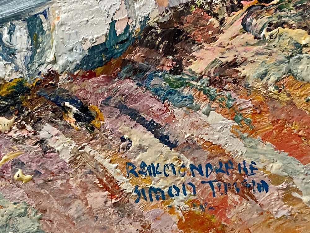 Peinture malgache huile sur bois signée Simon Rakotondrabe (Gebraucht) in Morges für CHF 20 ...