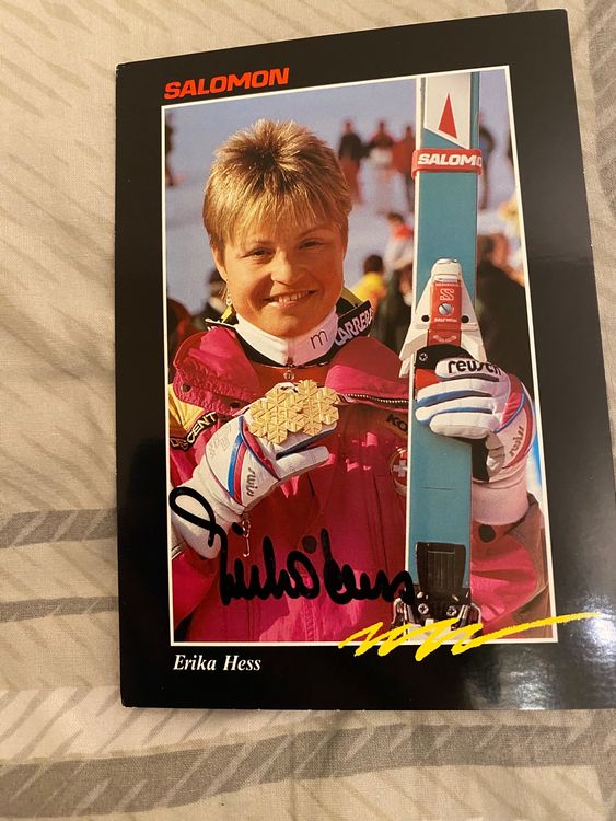 Autogrammkarte Erika Hess handsigniert (Gebraucht) in Rüschlikon für CHF 5 – mit Lieferung auf ...