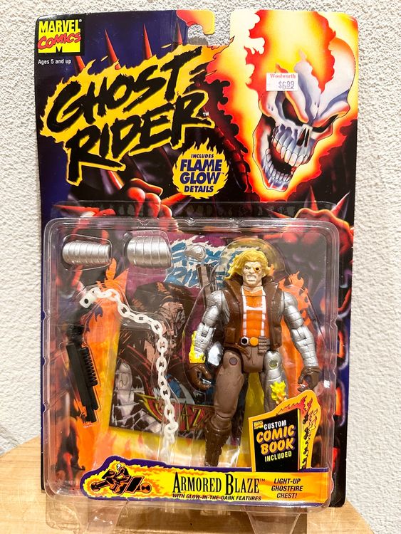 Neu 1996 Toy Biz Marvel Comics Ghost Rider Armored Blaze rar | Kaufen ...