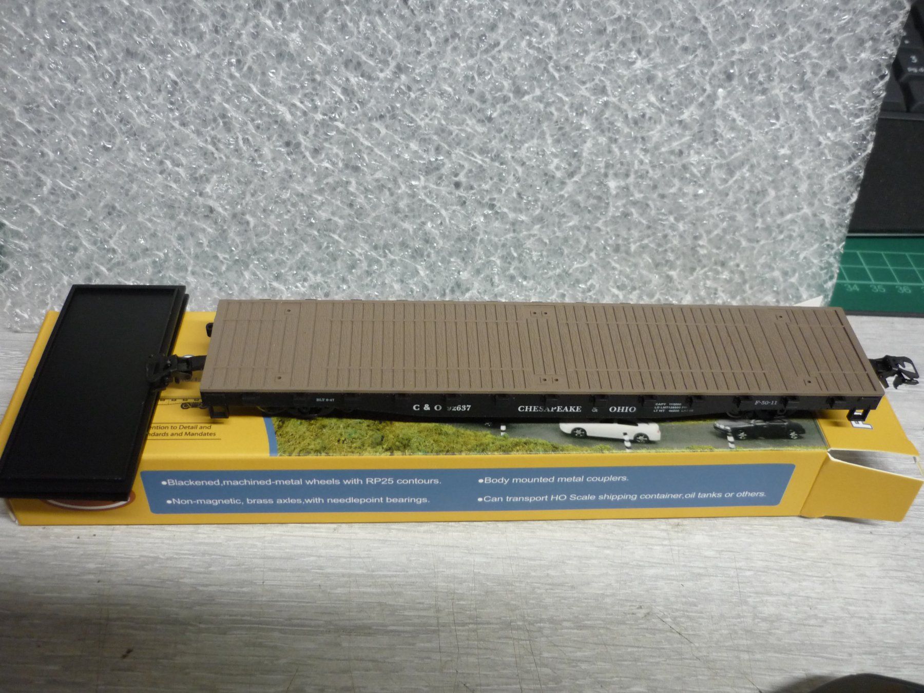 Wagon plat C&O 66837 EVREMOD HO - État neuf, rare! (53) (Neuf avec ...