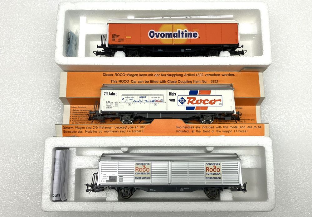 Roco SBB H0= 3 Schiebewandwagen Roco Conserven - OVO - aproz (Neu ...