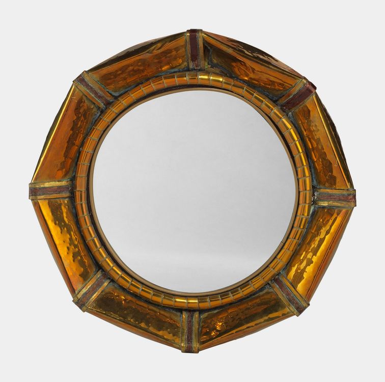 Miroir Gordon Fitterman années 70 forme octogonale laiton (D'occasion ...