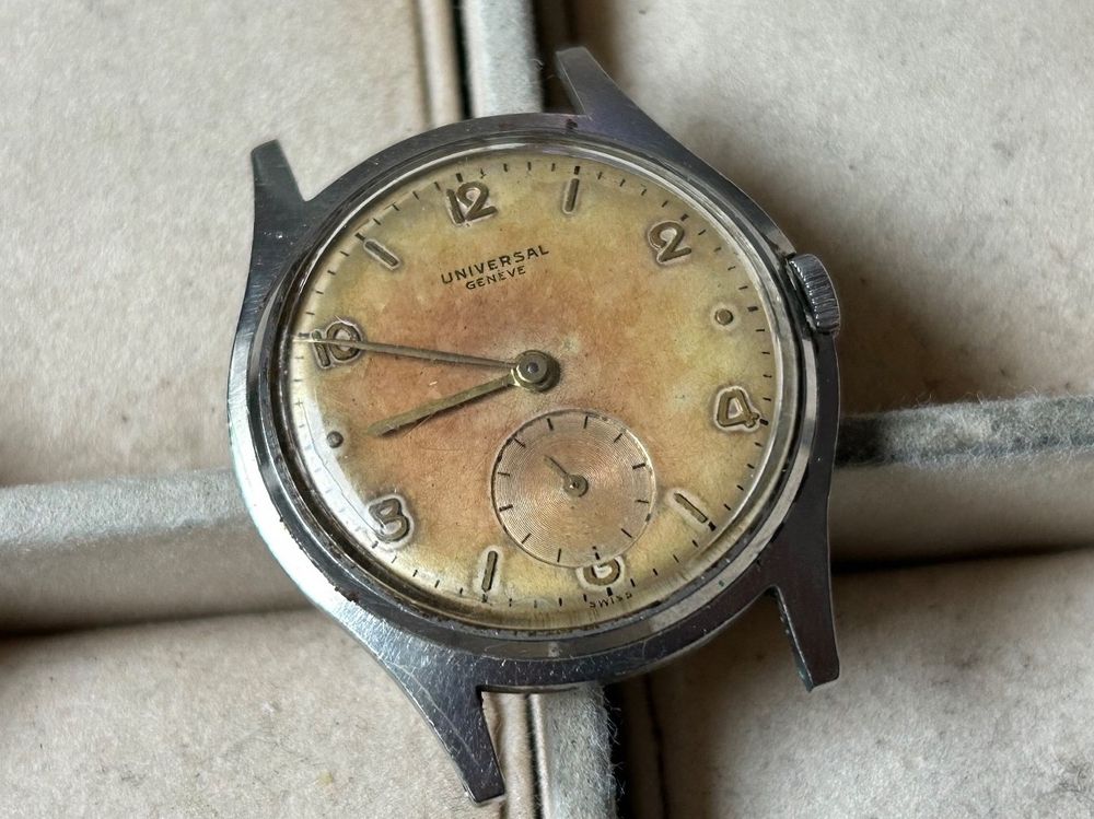 Montre vintage Universal Geneve mécanique homme pour pièces (Défectueux ...