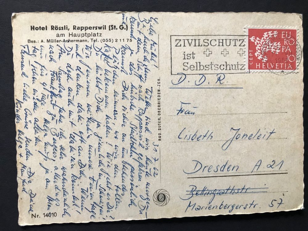 AK Hotel Rössli Rapperswil (Gebraucht) in Feldmeilen für CHF 2 – mit Lieferung auf Ricardo kaufen