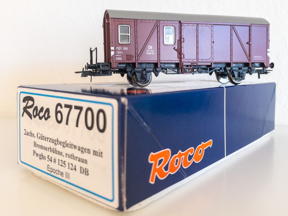 Roco 67700 - Güterzugbegleitwagen Pwghs 54 - DB, Ep. III (Gebraucht) in ...
