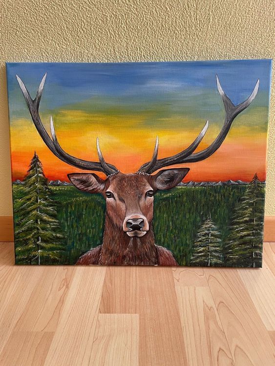Acrylbild Hirsch Neu | Kaufen auf Ricardo
