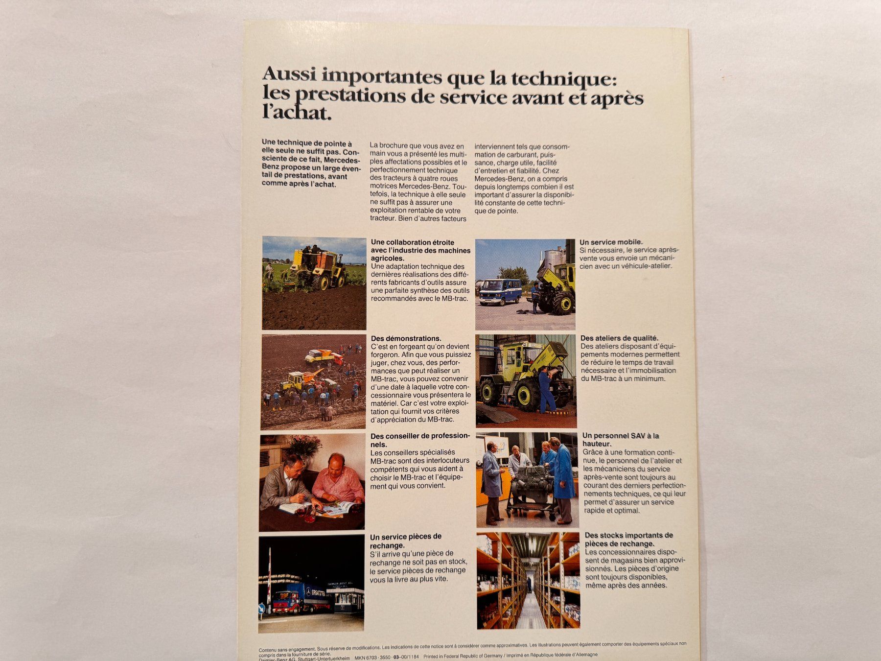 MB-trac Prospekt 1984, Traktor, Top Zustand, Rarität! (Neu (gemäss ...