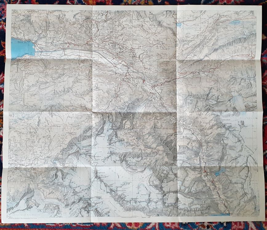 Werbebroschüre Landkarte Meiringen antik (Gebraucht) in Mörschwil für ...