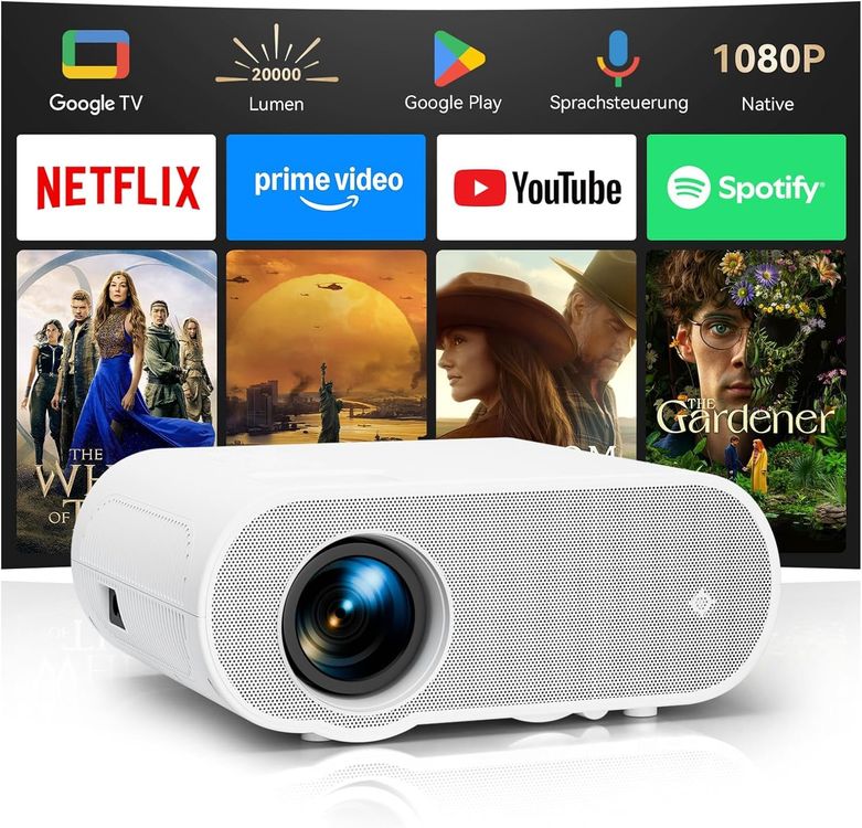 Beamer Full HD 1080P 20000 Lumen mit Google TV (Neu und ...