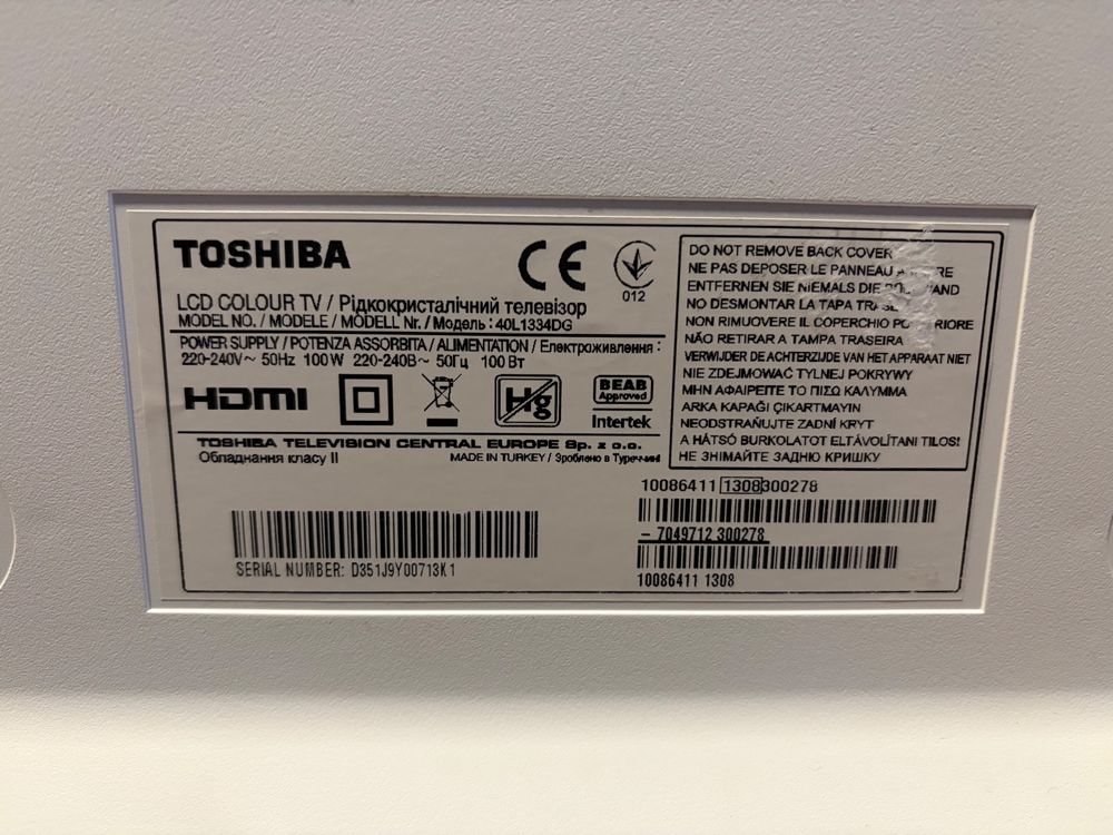 Toshiba LCD Colour TV 40” + Google Chromecast 4 (Gebraucht) in Basel ...