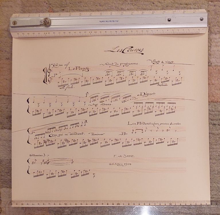 Druck mit Stück von Erik Satie, Le pesage, Les Courses (Gebraucht) in ...