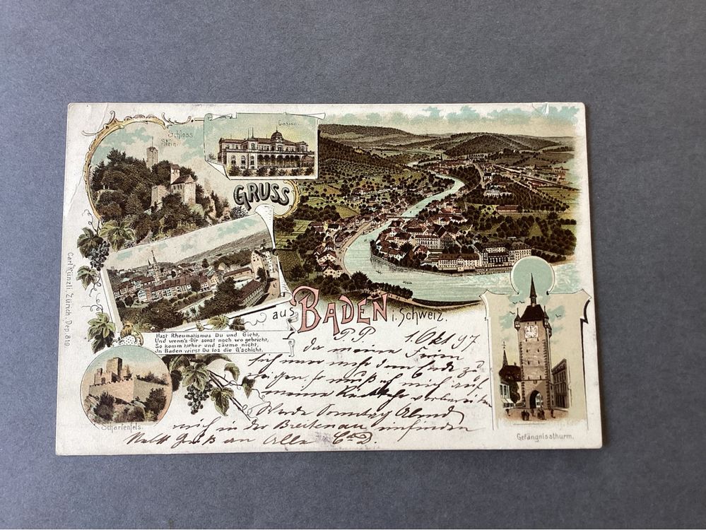 Litho Baden, 1897 (Gebraucht) in Rheineck für CHF 8 – mit Lieferung auf Ricardo kaufen