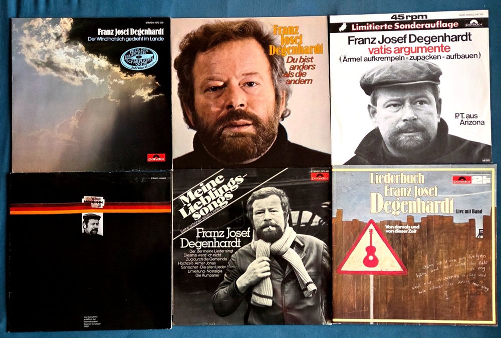 Franz Josef Degenhardt - 5 LPs und 1 x 12" - s. Bild (Gebraucht) in ...