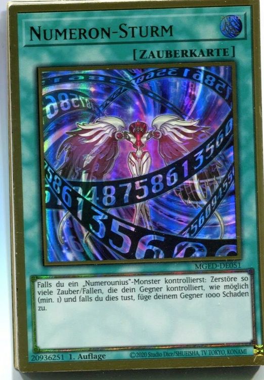 Yu-GI-OH Numeron Sturm Gold Rare MGED-DE051 (Neu und originalverpackt ...