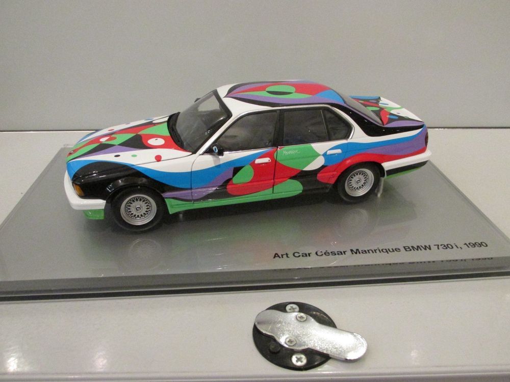 BMW 730i César Manrique ART CAR 1:18 OVP (Neu (gemäss Beschreibung)) in ...