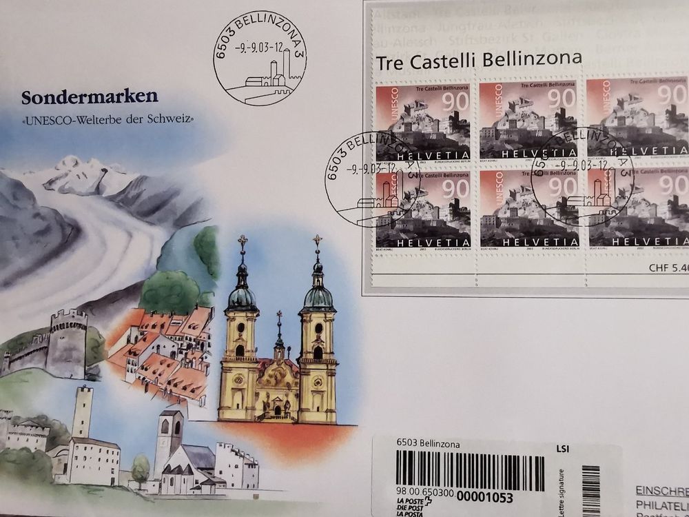 LUXUSBRIEFE mit (Gutschein-Bogen!) 9.9.2003 UNESCO Welterbe (Neu ...