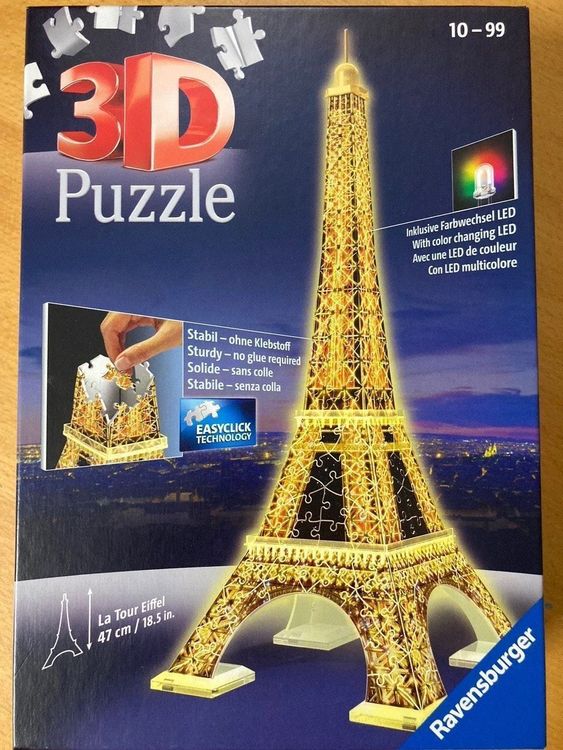 3D-Puzzle Eiffelturm mit LED-Beleuchtung | Kaufen auf Ricardo