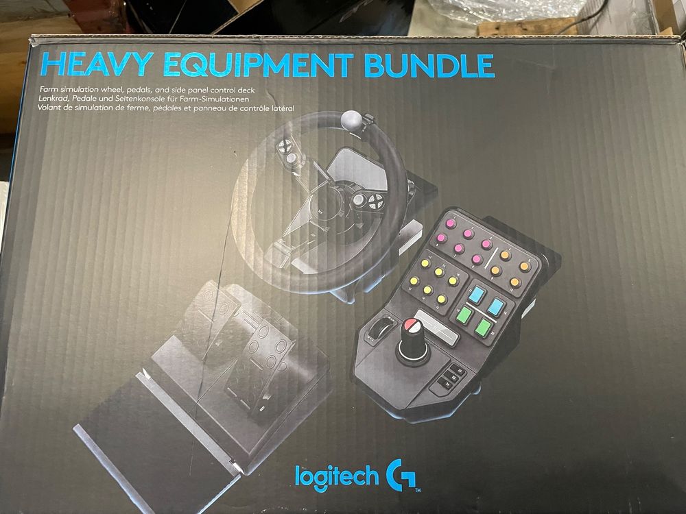 LOGITECH G Saitek Farm Sim Lenkrad & Pedale (Schwarz) (Neu (gemäss ...