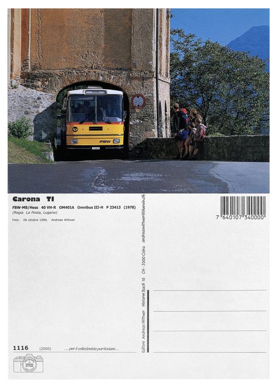 Carona Lugano West San Salvatore Postauto FBW 40VH-R P 23413 | Kaufen ...