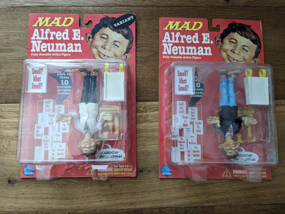 2 seltene MAD Magazin Alfred E. Neumann Action Figuren USA (Neu (gemäss ...