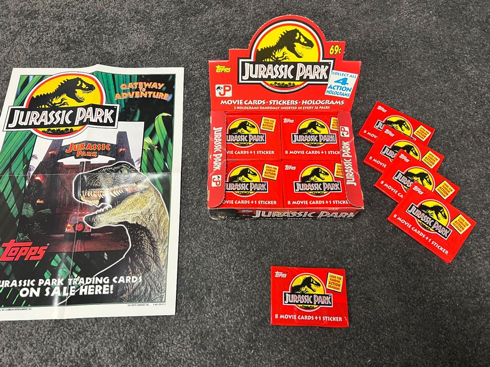 1992 Topps Jurassic Park Cards 1 Pack 8 Cards Sticker Kaufen
