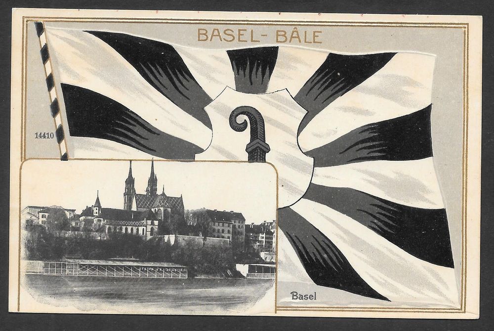 Basel Teilansicht mit Münster Prägekarte mit Wappen (Gebraucht) in ...