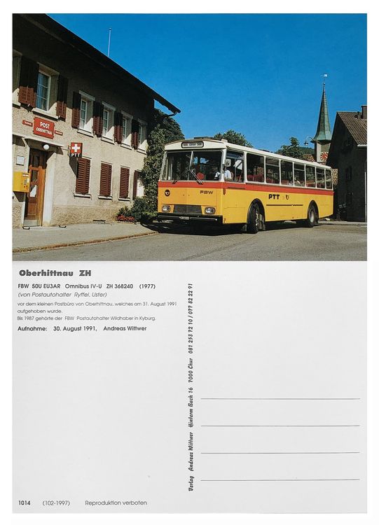 Oberhittnau Hittnau Pfäffikon ZH Zürich Postauto FBW 50U (Neu (gemäss Beschreibung)) in Bern für ...