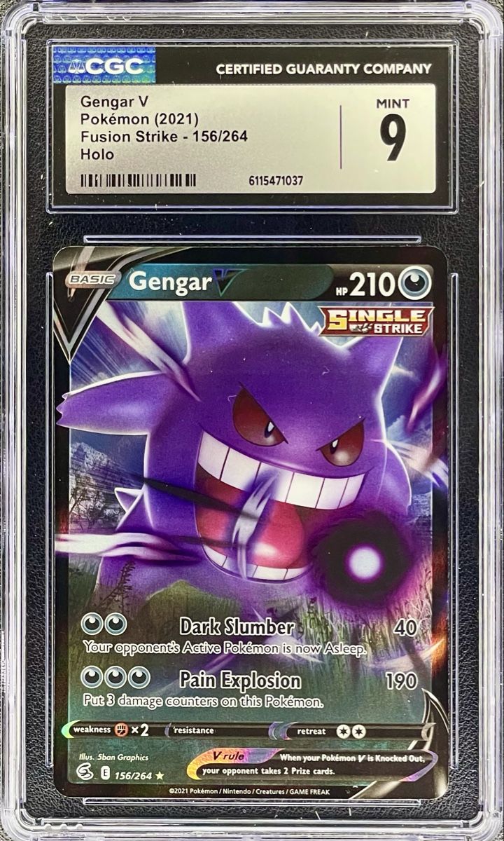 Pokemon—Gengar V #156–SWSH Fusion Strike—CGC Mint 9 ab 1.— (Gebraucht ...