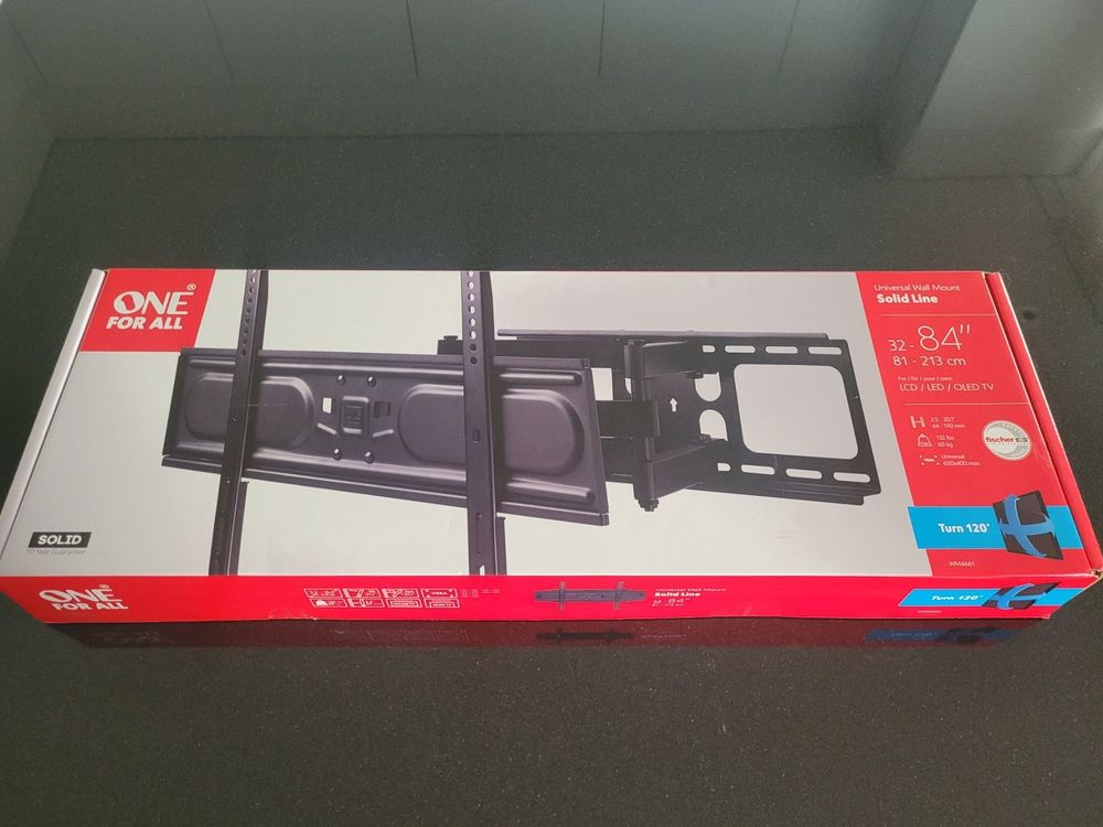 TV Wandhalterung ONE FOR ALL bis 84" drehbar (Neu und originalverpackt) in Lostorf für CHF 30 ...