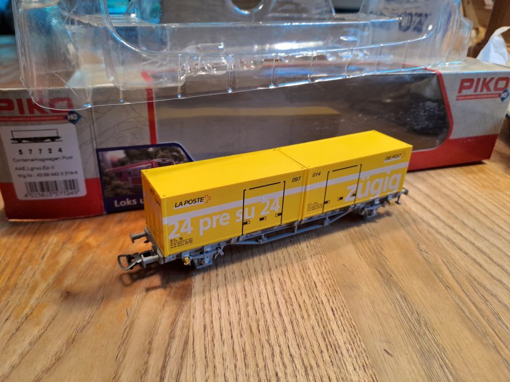 Piko H0 57724 Containertragwagen "Die Post" (Gebraucht) in Wichtrach ...