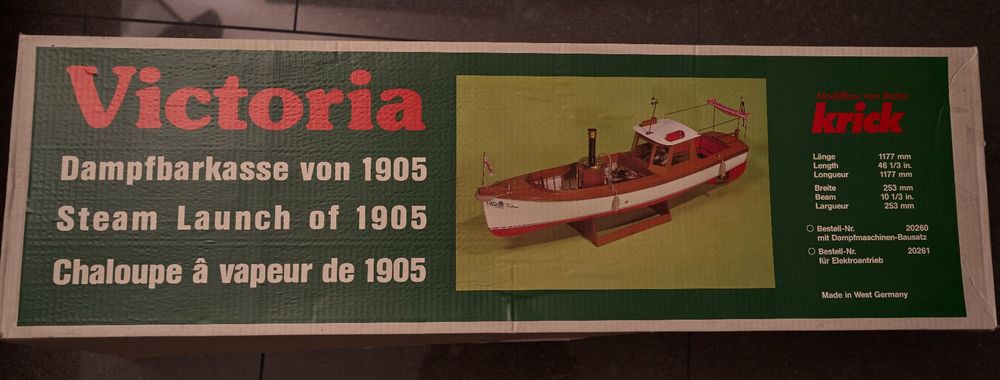 Victoria Dampfbarkasse Modellbau 1905 Krick (Gebraucht) in Hergiswil NW ...