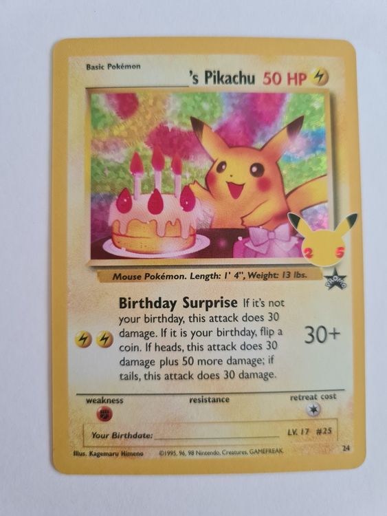 Pikachu Birthday - Pokemon | Kaufen auf Ricardo