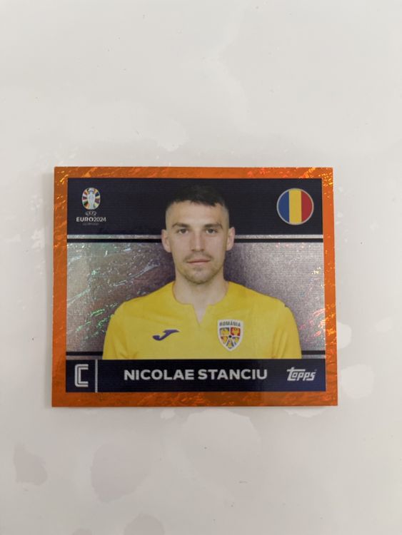 UEFA Euro 2024 Topps Sticker ROM 2 ORANGE (Neu (gemäss Beschreibung ...