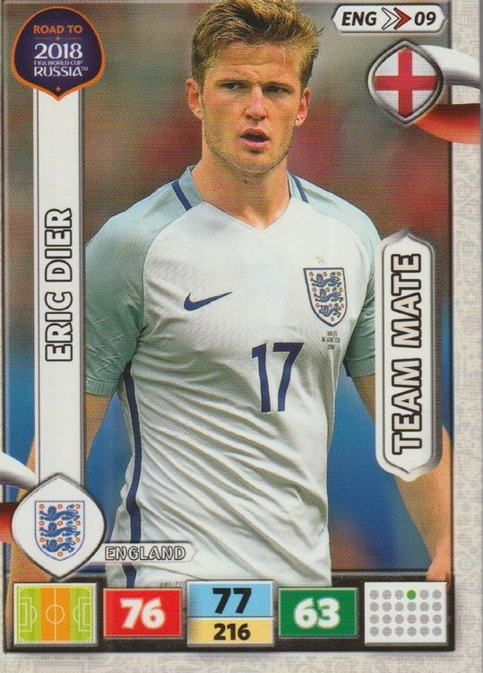 ROAD TO RUSSIA 2018 Adrenalyn XL Card Team Mate ERIC DIER | Kaufen auf ...