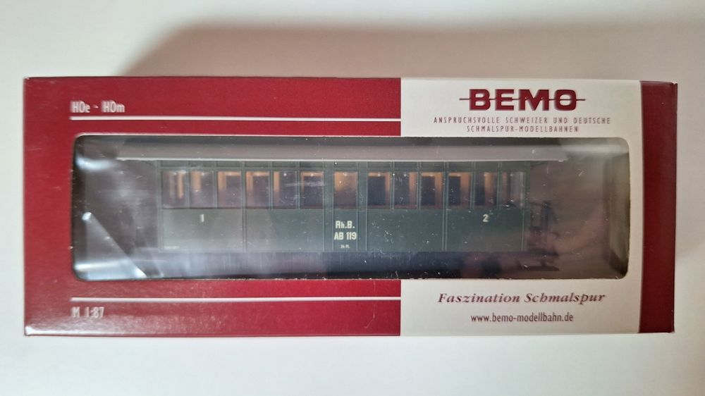 Bemo 3232 119 RhB AB 119 Zweiachser-Personenwagen (Neu und originalverpackt) in Haslen AI für ...