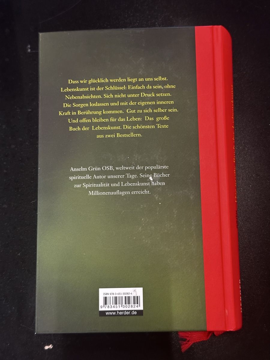 Anselm Grün: Das grosse Buch der Lebenskunst, Top Zustand (Neu (gemäss ...