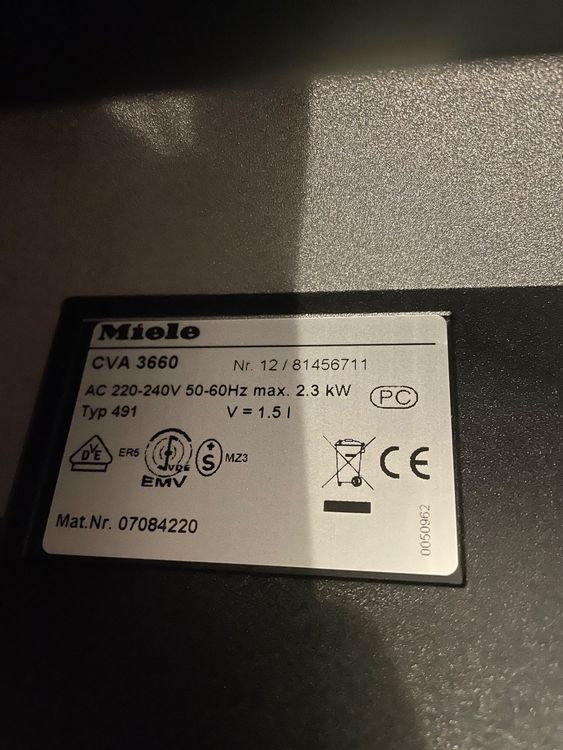Miele CVA 3660 nespresso einbaukaffeevollautomat (Gebraucht) in ...